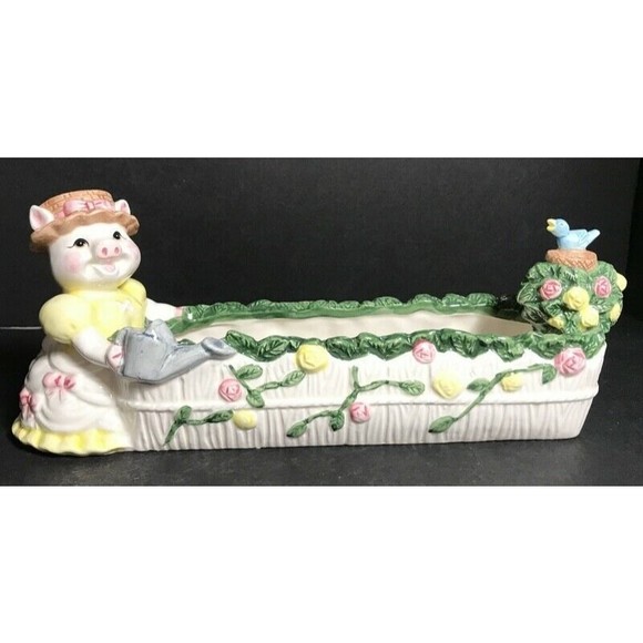 Dining | Vintage Ceramic Cracker Holder Kitsch Pig Serving Dish | Poshmark